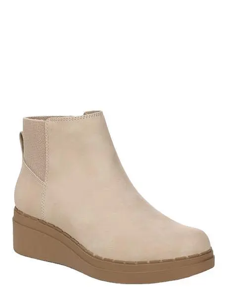 LIFESTRIDE Platform Wedge Bootie - Dark Taupe