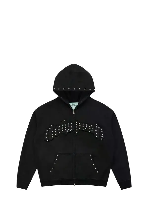 GODSPEED Studded Zip-up Hoodie - Black