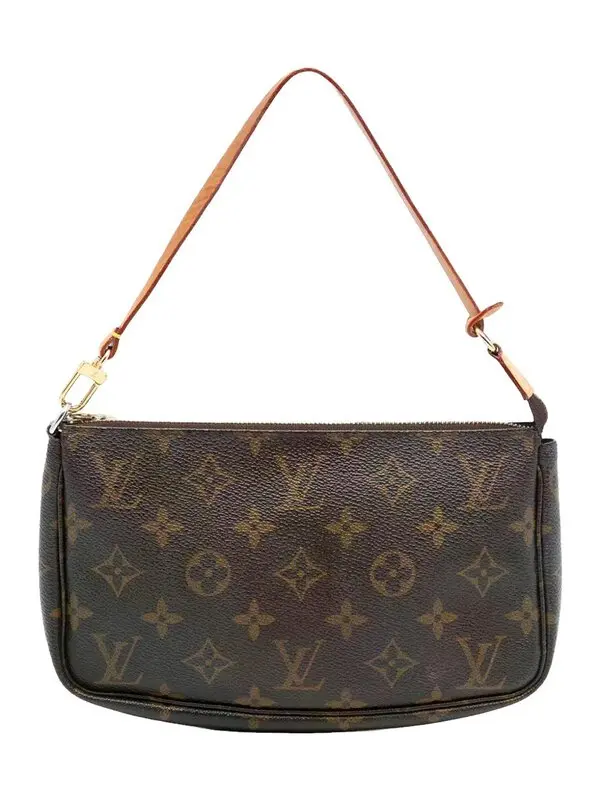 LOUIS VUITTON 2002 Monogram Pochette Accessoires Shoulder Bag - Brown