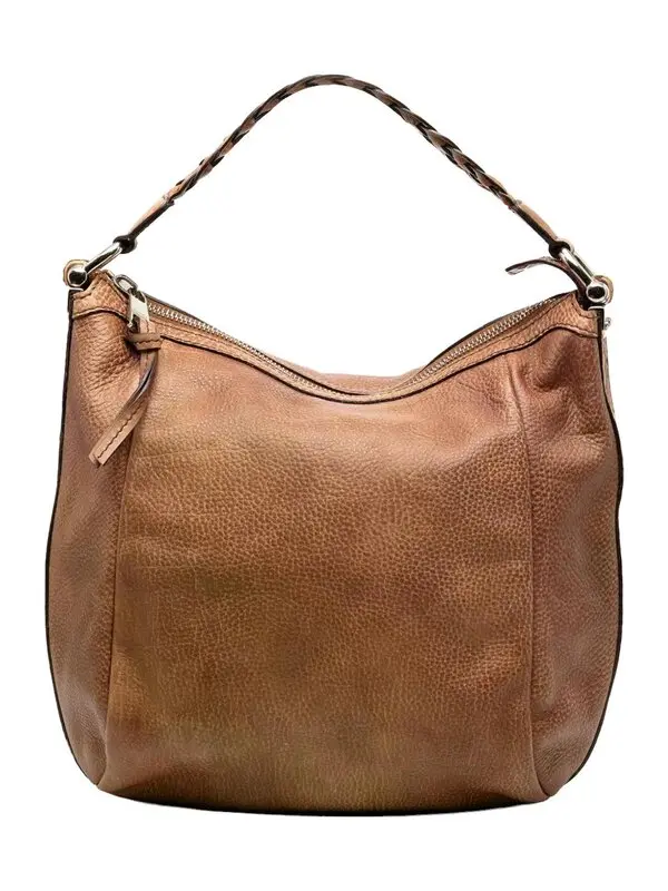 Gucci Leather Bamboo Shoulder Bag - Brown