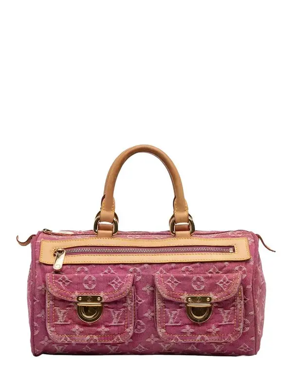 LOUIS VUITTON 2006 Monogram Denim Neo Speedy 30 Handbag - Pink