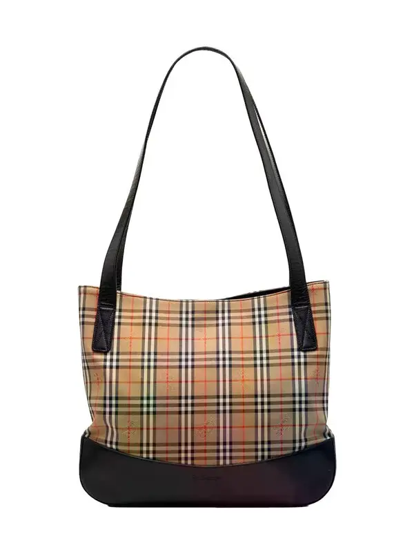 Burberry 20th Century Haymarket Check Canvas Tote Bag - Brown