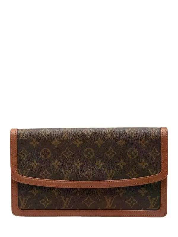 LOUIS VUITTON 1992 Monogram Pochette Dame Gm Clutch - Brown
