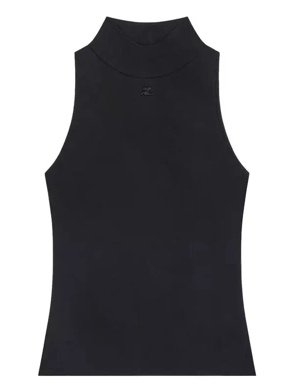 COURREGES Knitted Tank Top - Black