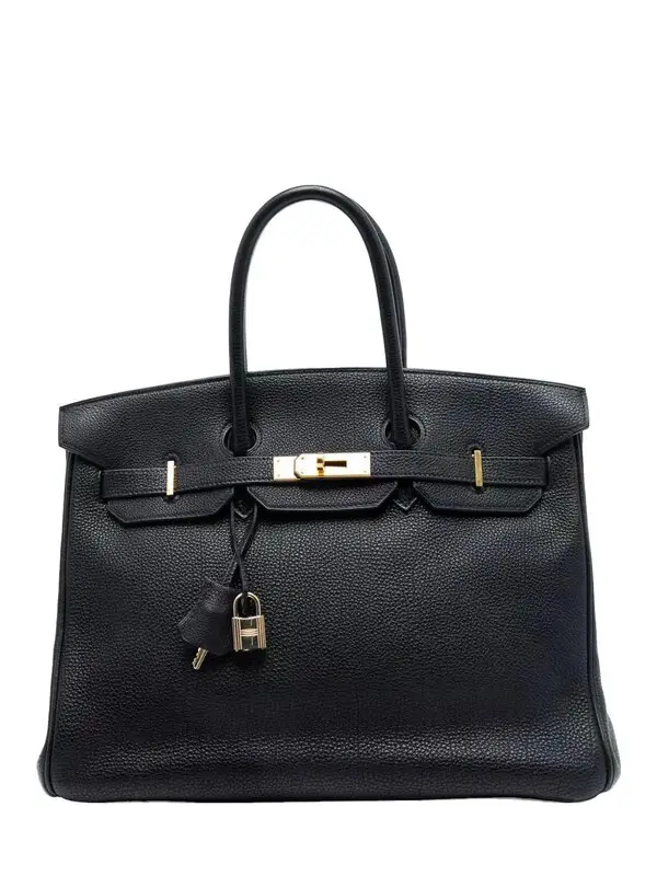 Hermès 2002 Togo Birkin Retourne 35 Handbag - Black