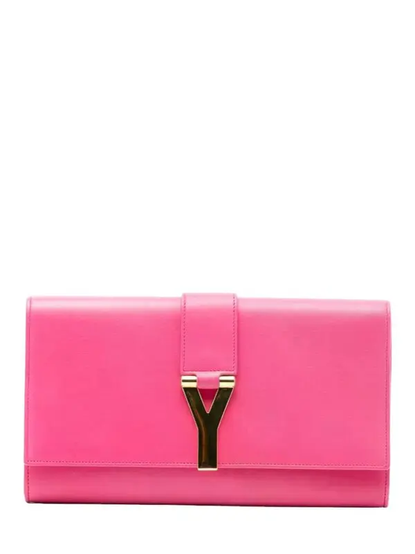 Saint Laurent 2013 Leather Chyc Ligne Clutch - Pink