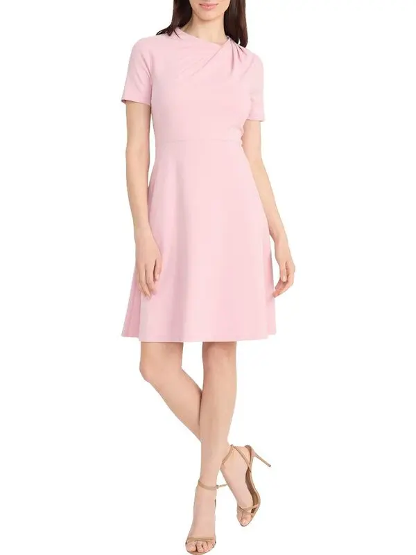 Maggy London Fit & Flare Dress - Shell Pink