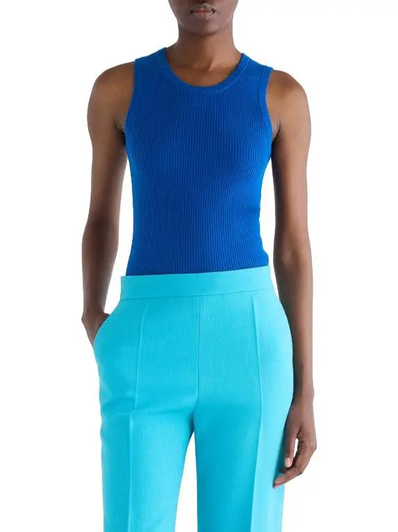 Chloé Wool Rib Sleeveless Sweater - Absolute Blue
