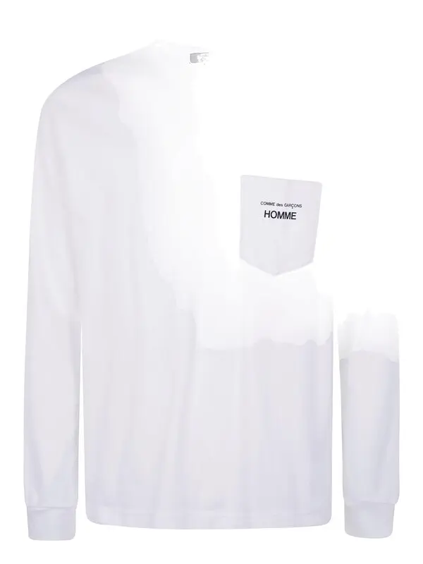 Comme Des Garçons Classic Long Sleeves T-shirt - White