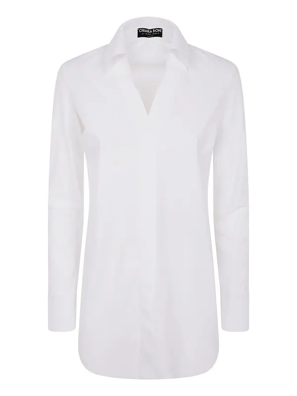 Chiara Boni La Petite Robe Atena Jersey Shirt - White