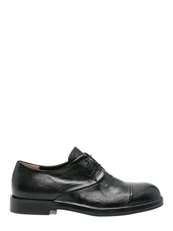 DEL CARLO Leather Lace-up Shoes - Black