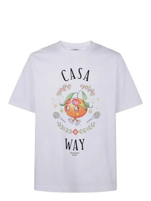 Casablanca Casa Way Kawaii Printed T-shirt - Yellow