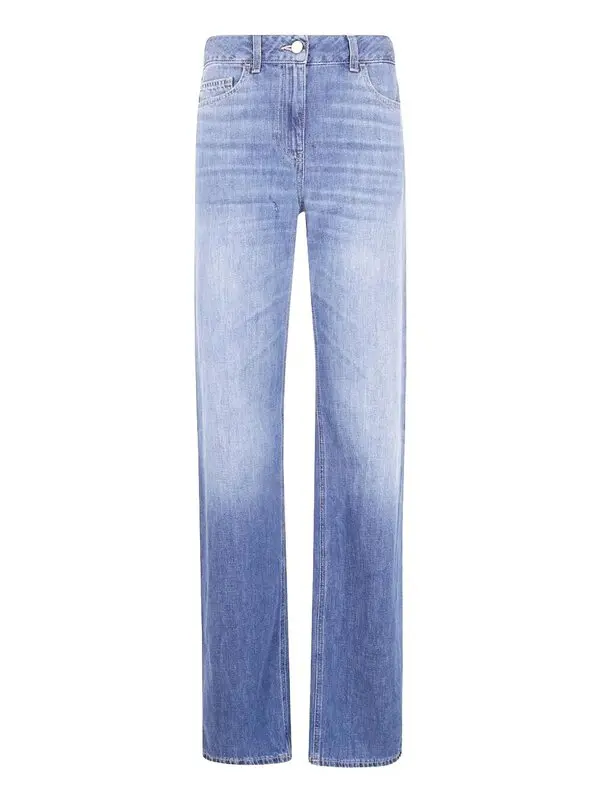 Elisabetta Franchi Logo Jeans Trousers - Blue