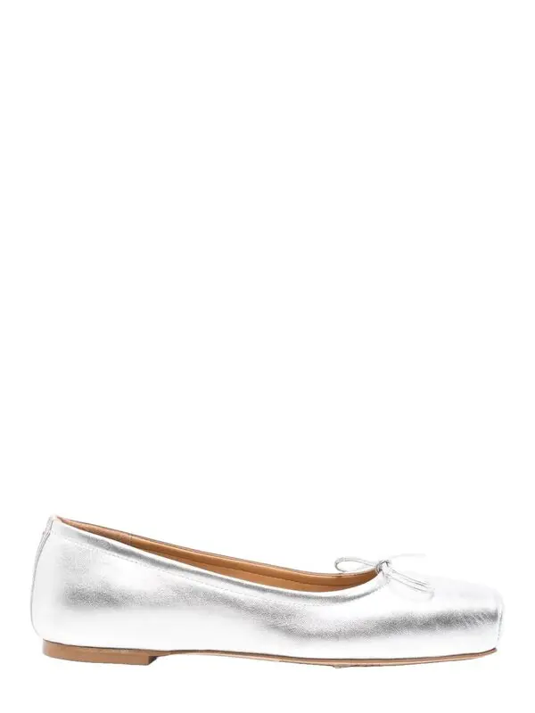 AeydĒ Gabriella Laminated Nappa Leather Ballerinas - Metallic
