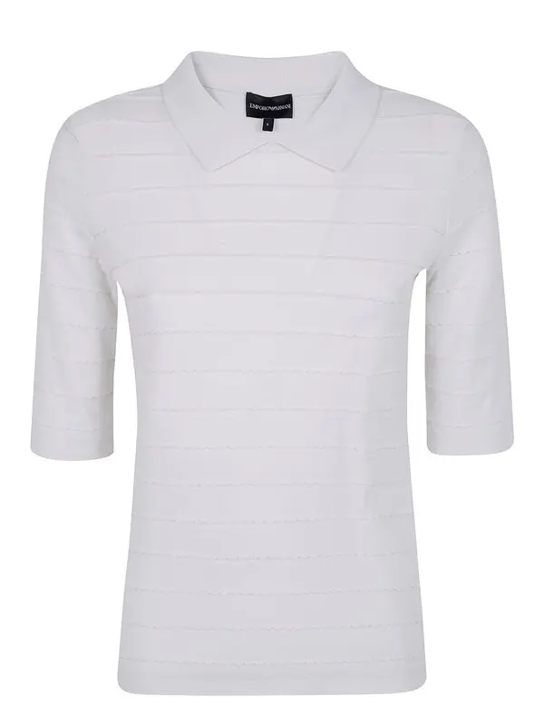 Emporio Armani Short Sleeve Polo Neck - White