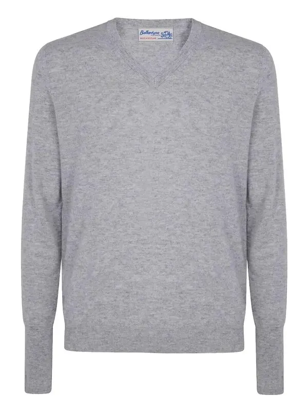 BALLANTYNE V-neck Cashmere Pullover - Gray