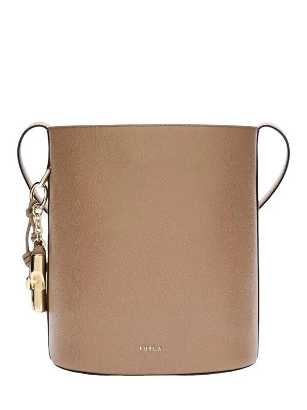 Furla Ares Leather Small Bucket Bag - Brown
