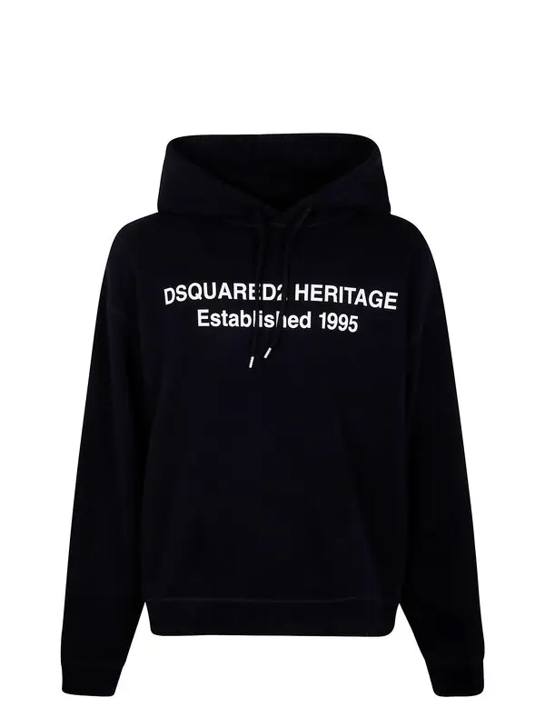 Dsquared2 Relaxed Fit Hoodie - Black