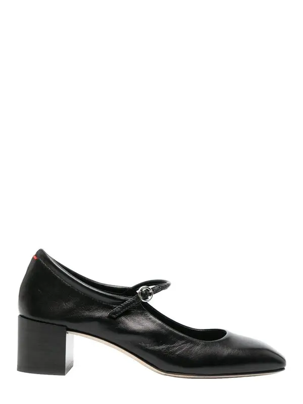 AeydĒ Aline Nappa Leather Mary Jane Pumps - Black