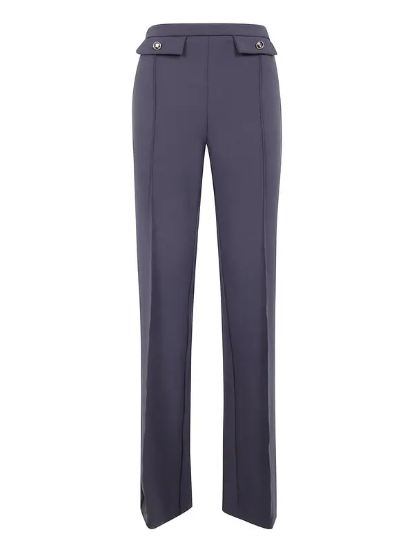 Elisabetta Franchi Wide Leg Trousers - Black