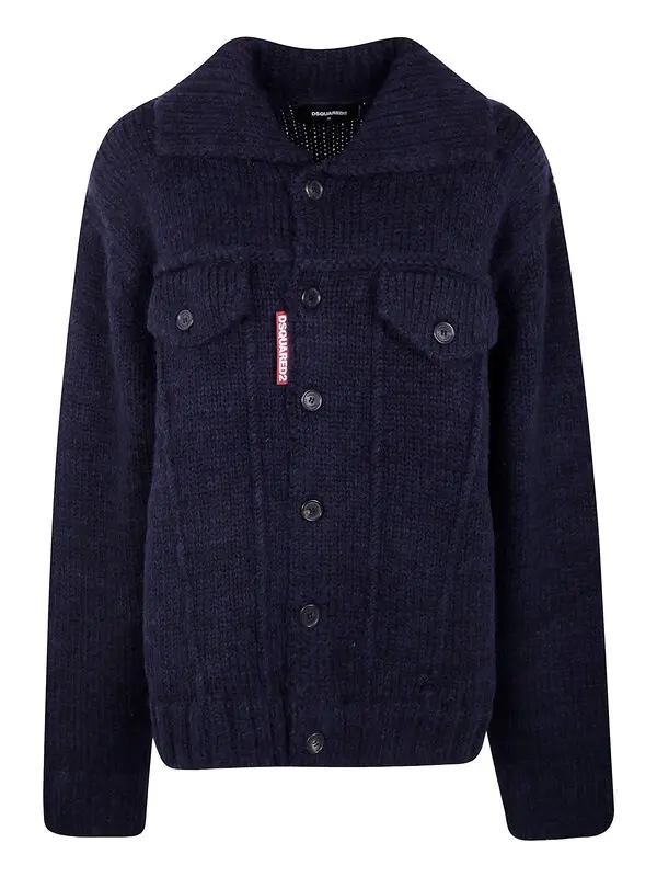 Dsquared2 Knit Jean Jacket - Blue