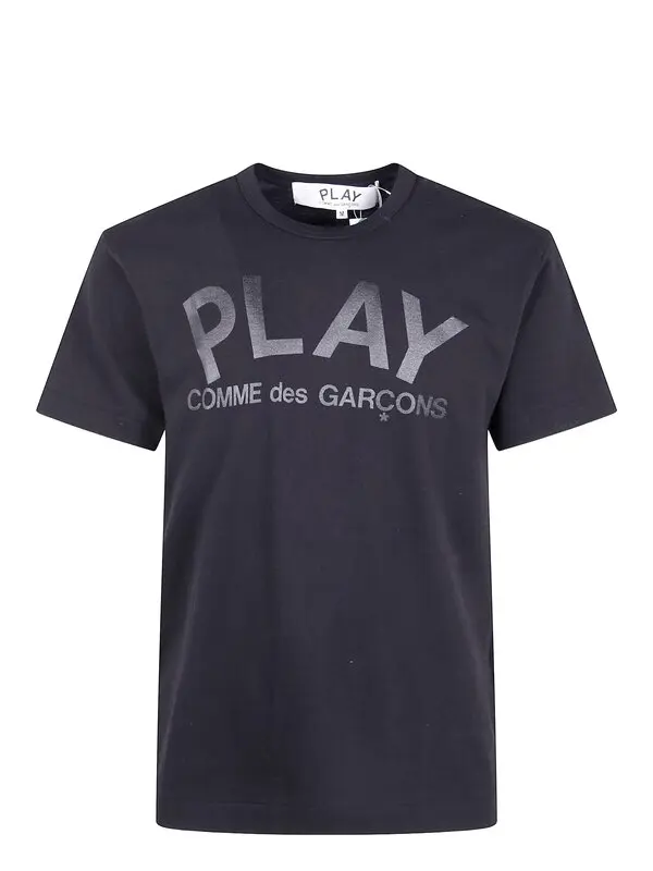 Play Comme Des Garcon Logo Print T-shirt - Black