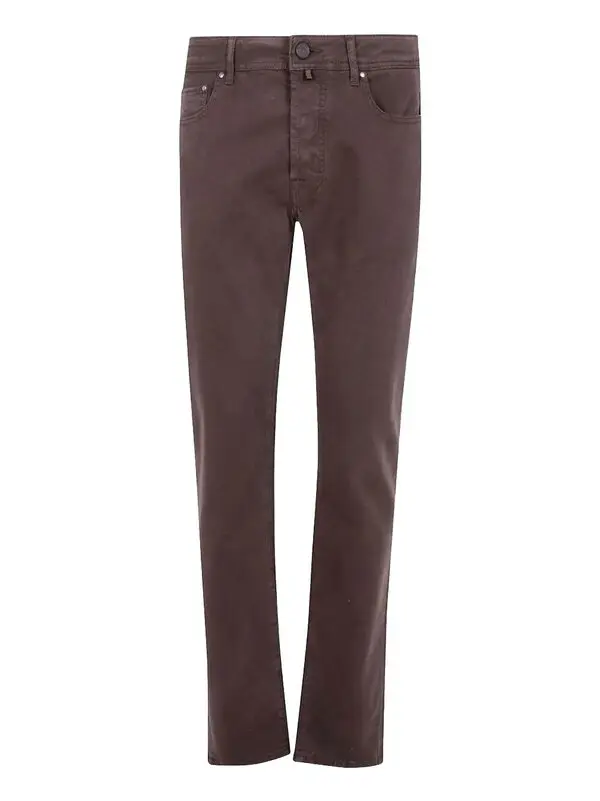 Jacob Cohen Slim Fit 5 Pocket Trousers - Brown