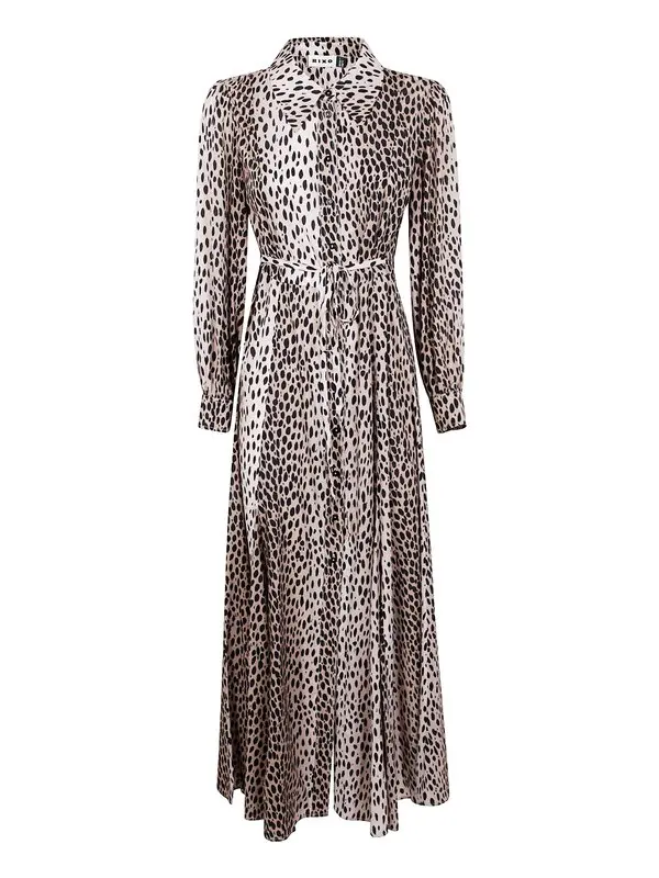 Rixo Maddison Animal Print Dress - Black