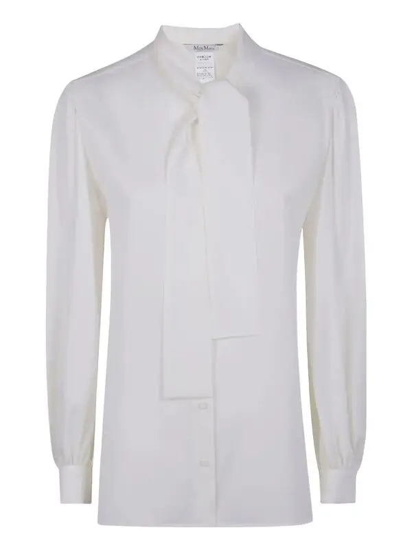 Max Mara Melania Silk Shirt - White