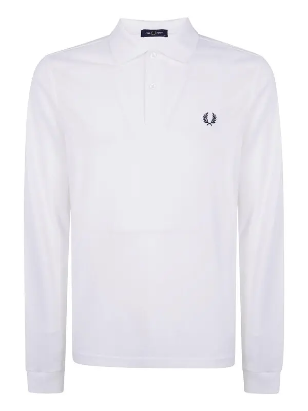 Fred Perry Long Sleeve Shirt - White