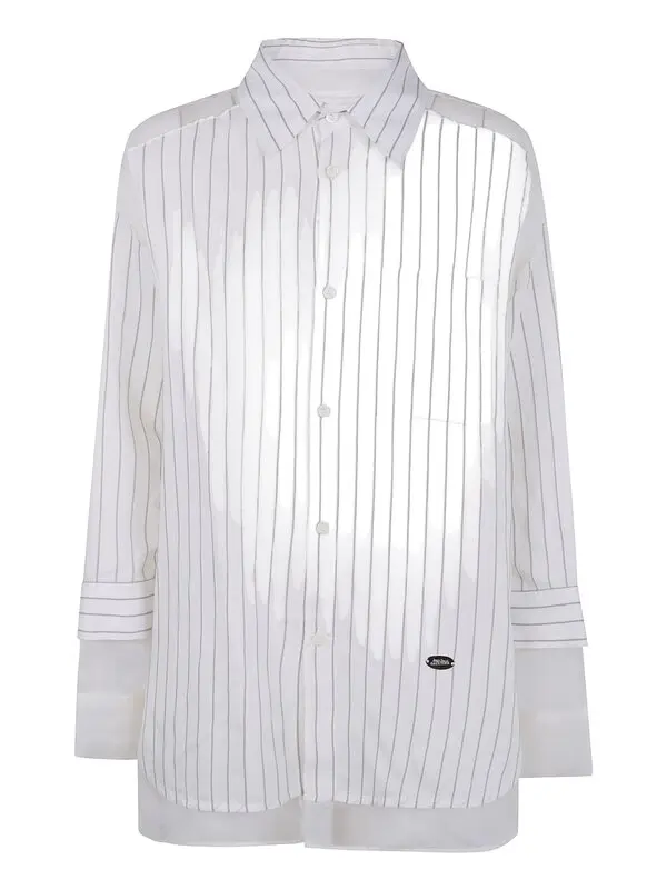 Jean Paul Gaultier Pinstripe Petit Grand Shirt - White