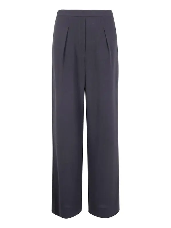 Emporio Armani Relaxed Fit Elastic Waist Trouser - Black