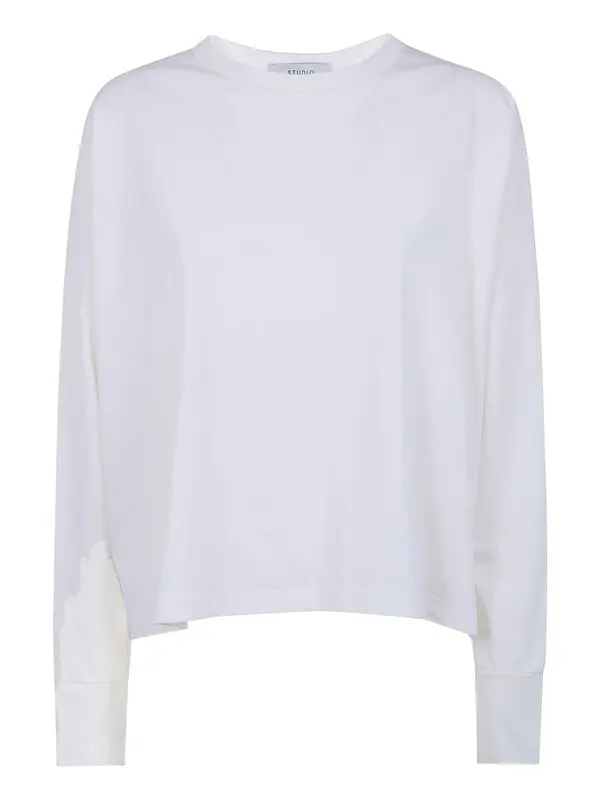 Studio Nicholson Loop Long Sleeve T-shirt - White