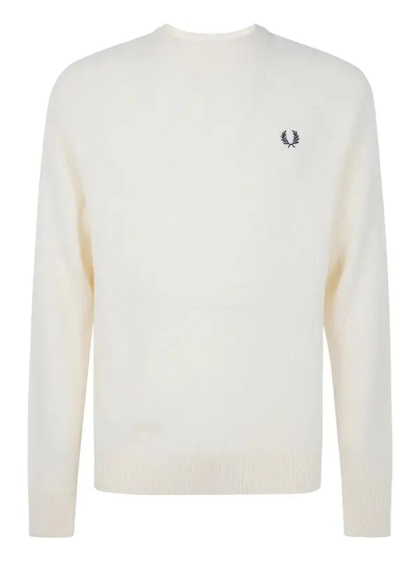 Fred Perry Lambswool Raglan Jumper - Beige