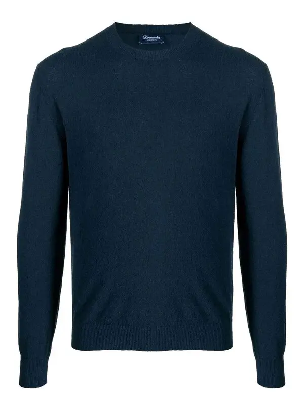 DRUMOHR Long Sleeves Round Neck Sweater - Blue