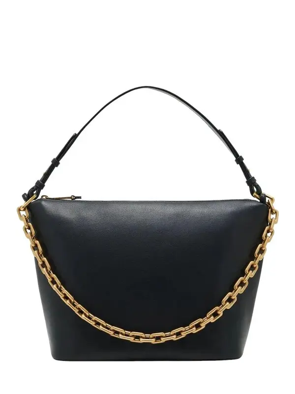 Emporio Armani Hobo Medium Chain Soft Leather - Black