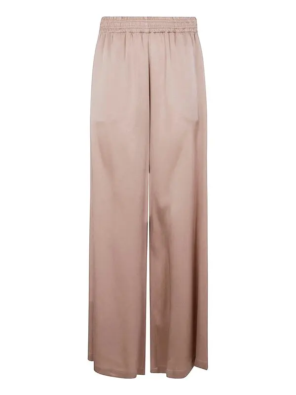 Fabiana Filippi Satin Wide Jogging Trousers - Beige