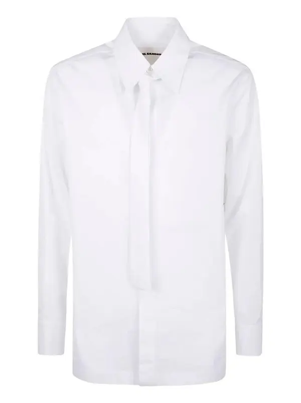 JIL SANDER Shirt With Tie - White