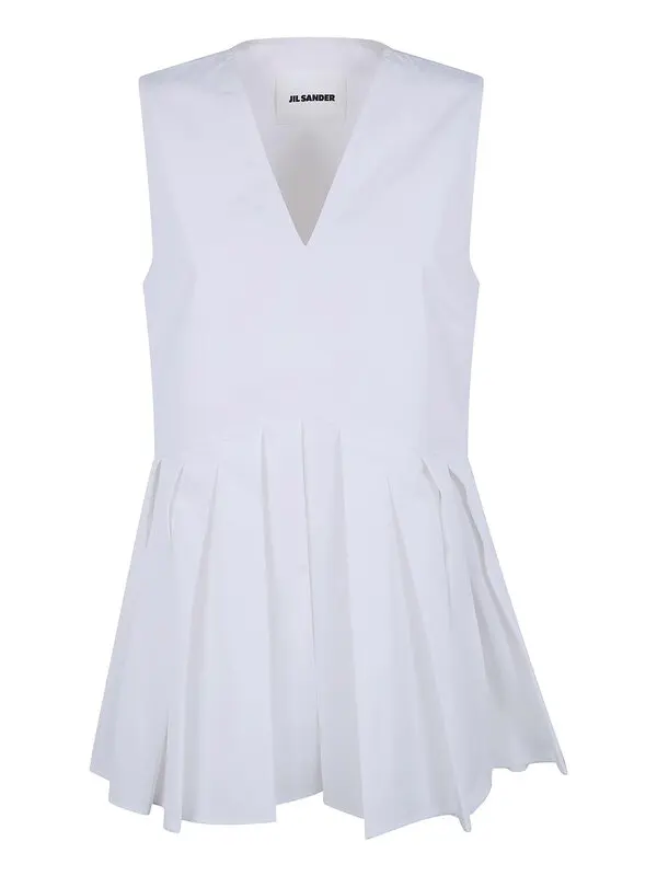JIL SANDER Sleeveless Top - White