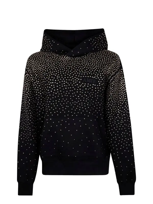Amiri Crystal Embellished Hoodie - Black