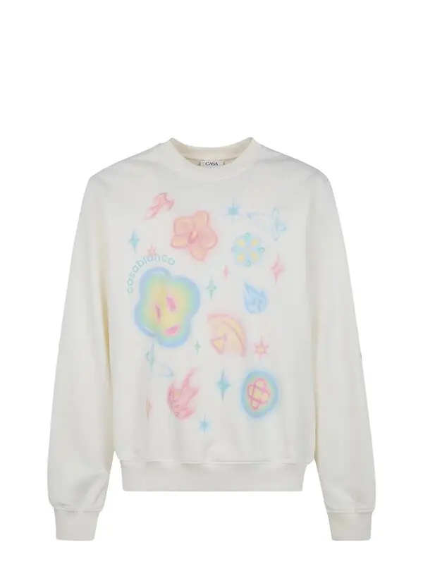 Casablanca Airbrush Icons Sweatshirt - White