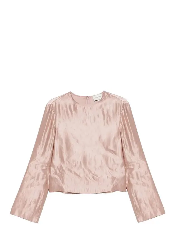 LOULOU STUDIO Nino Round Neck Blouse - Pink
