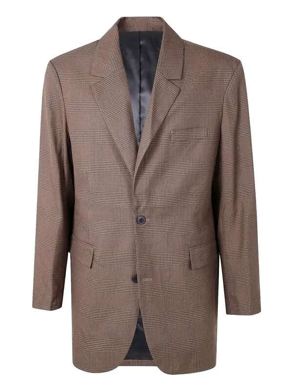 LES DEUX James Houndstooth Check" Blazer - Brown