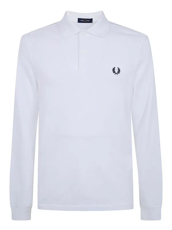 Fred Perry Long Sleeve Shirt - White