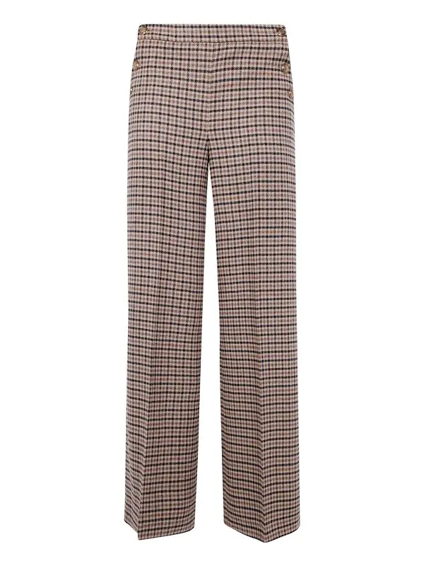 TWINSET Check Trousers - Brown
