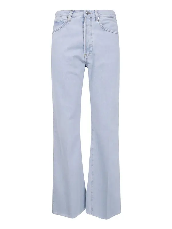 FRAME The Lax High-rise Wide-leg Jeans - Blue