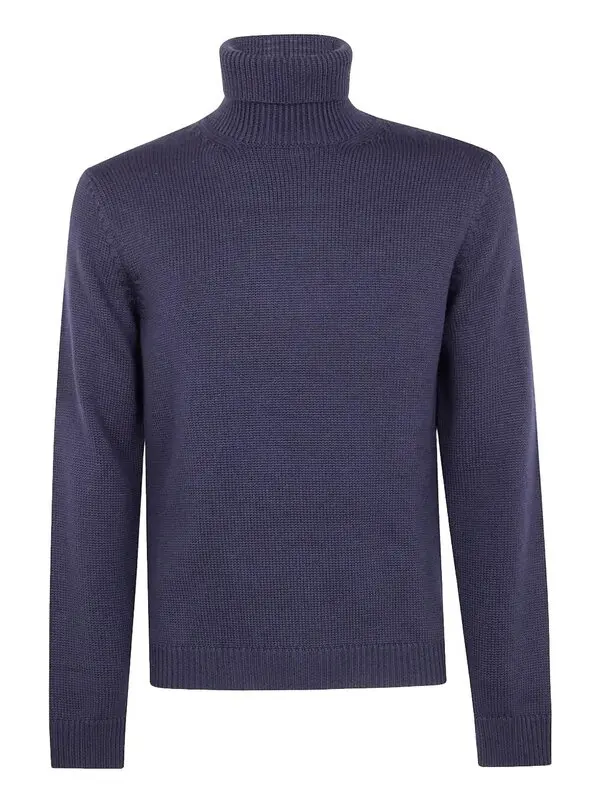 NUUR Long Sleeve Turtleneck Sweater - Blue