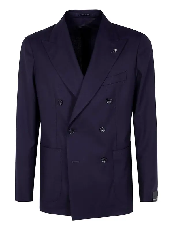 Tagliatore Double Breasted Jacket - Blue