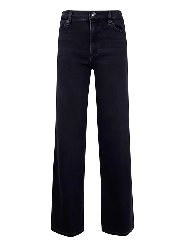 FRAME Le Slim Palazzo High-rise Wide-leg Flare Jeans - Black