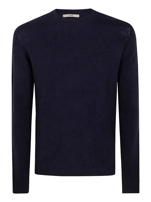 NUUR Long Sleeve Round Neck Sweater - Blue